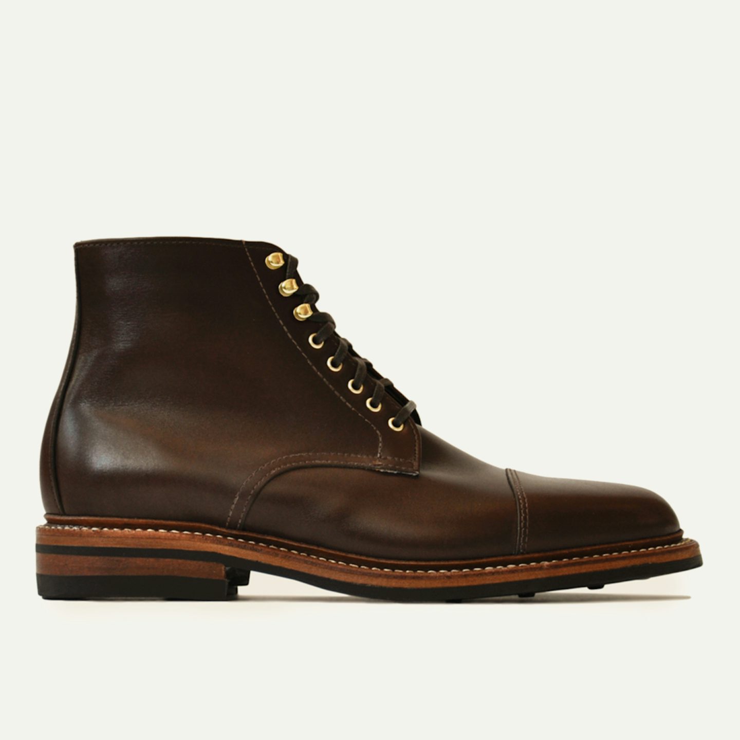 Cap-Toe Lakeshore Boot - Chocolate French Calf, Dainite Sole - Made in ...