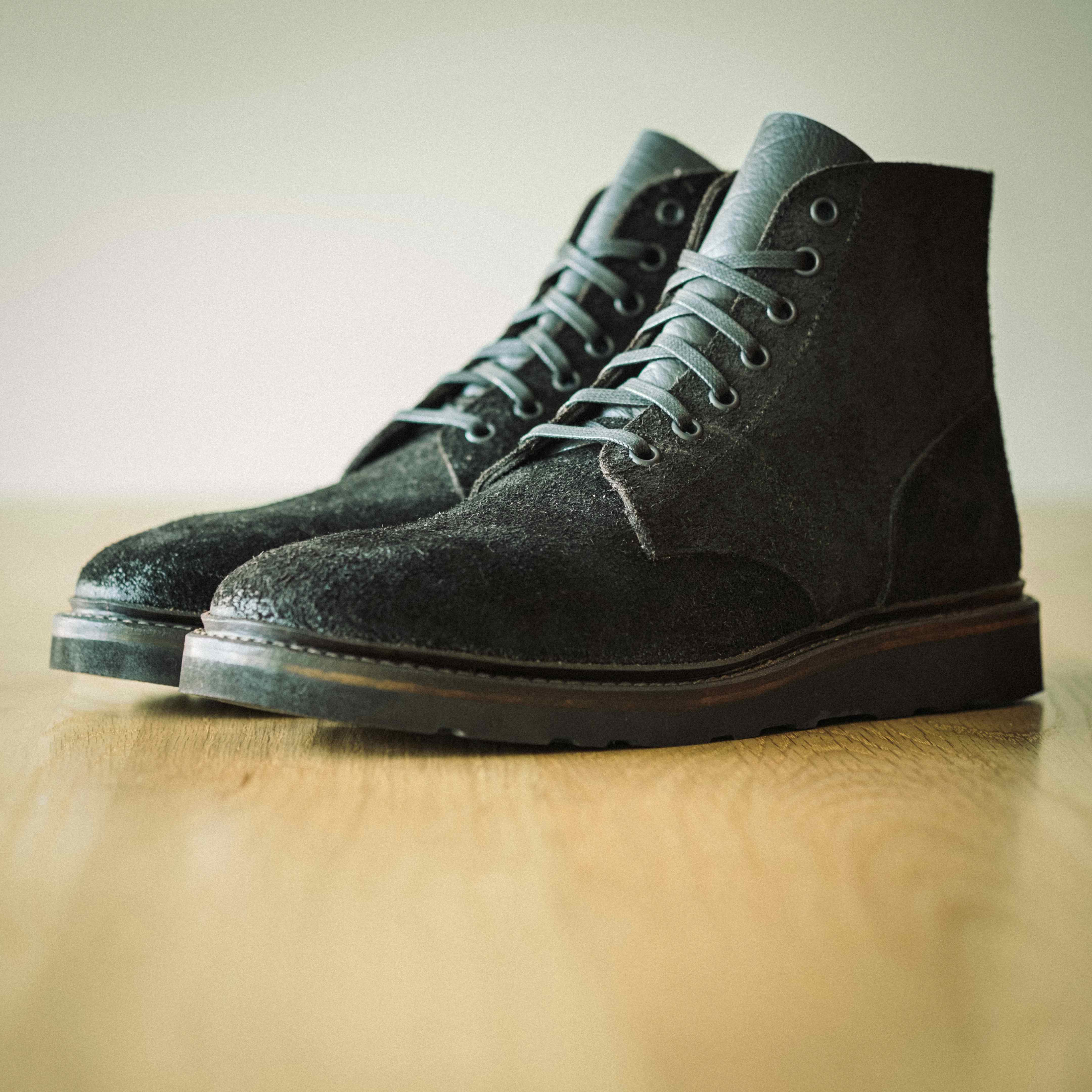 Field Boot - Black Oiled Congo Shrunken Bison Roughout, Vibram Christy ...