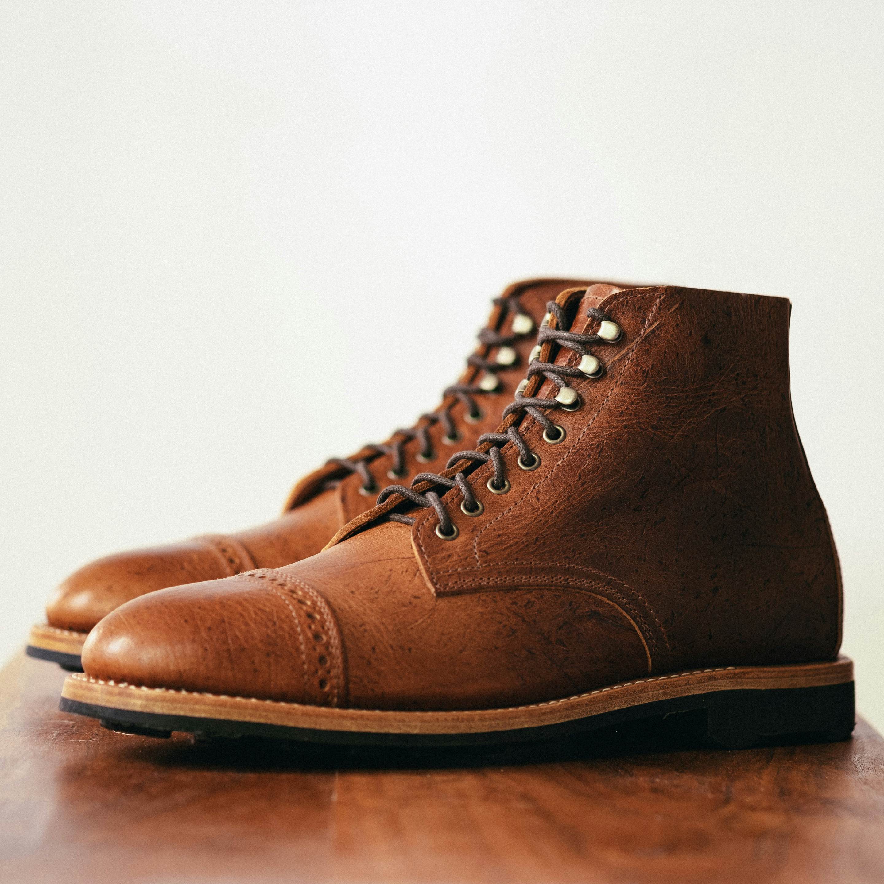 Cap-Toe Lakeshore Boot - Snuff Shrunken Kudu, Dainite Ridgeway Sole ...