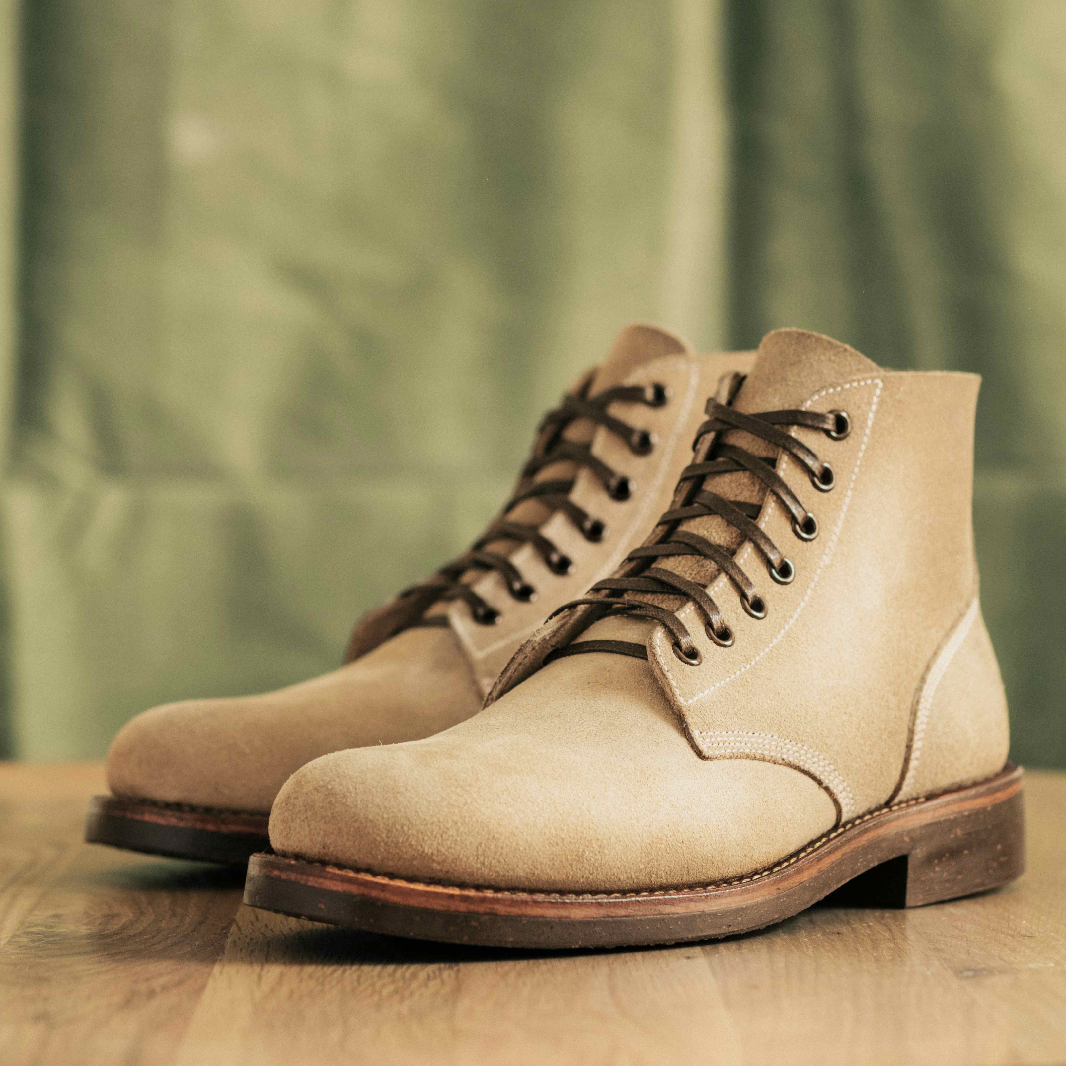 Field Boot - Natural Chromexcel Roughout, Vibram 700 Cork Sole - Made ...