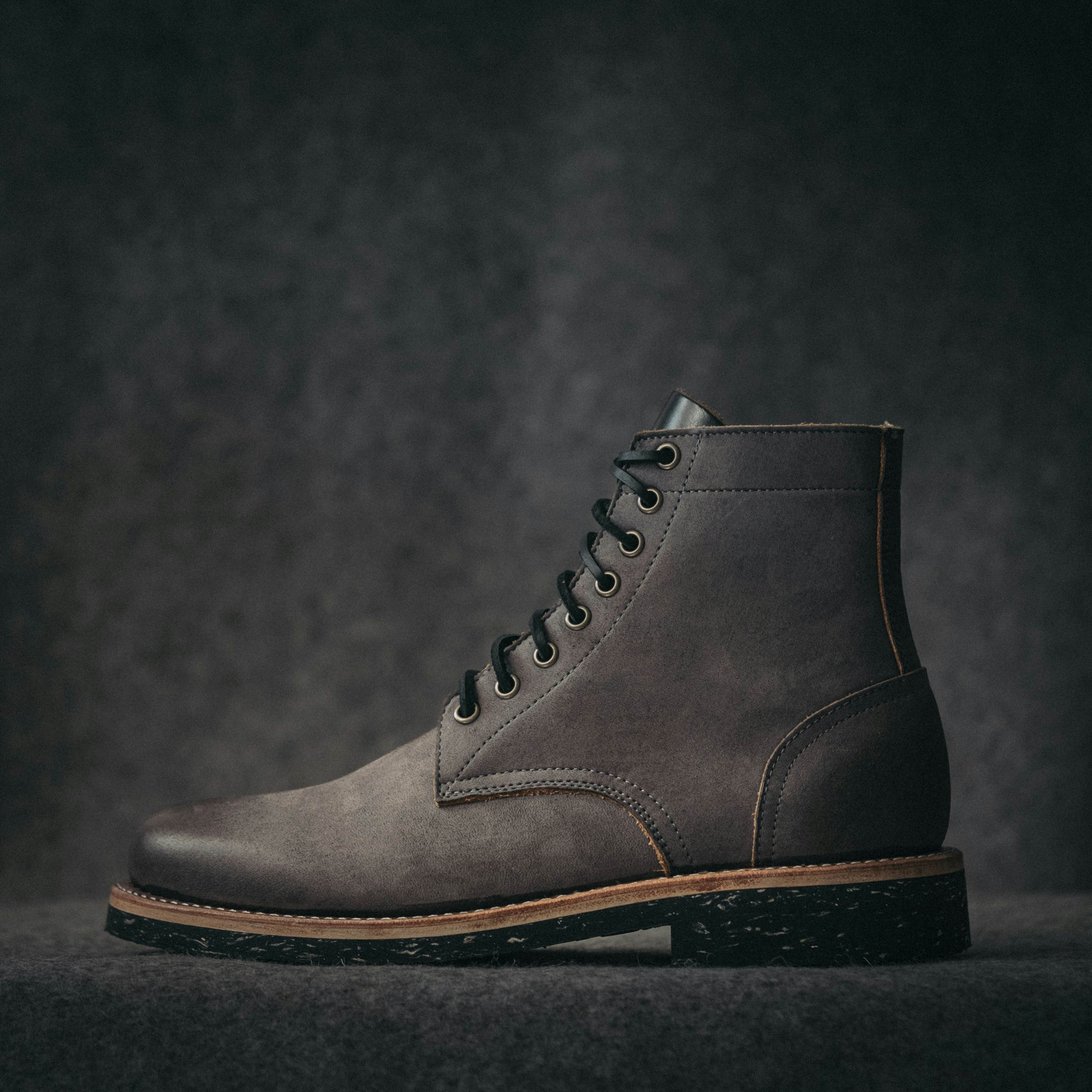 Trench Boot - Carbon Bark Veg Retan, Dr. Sole 1122 Raw Cord Sole - Made ...
