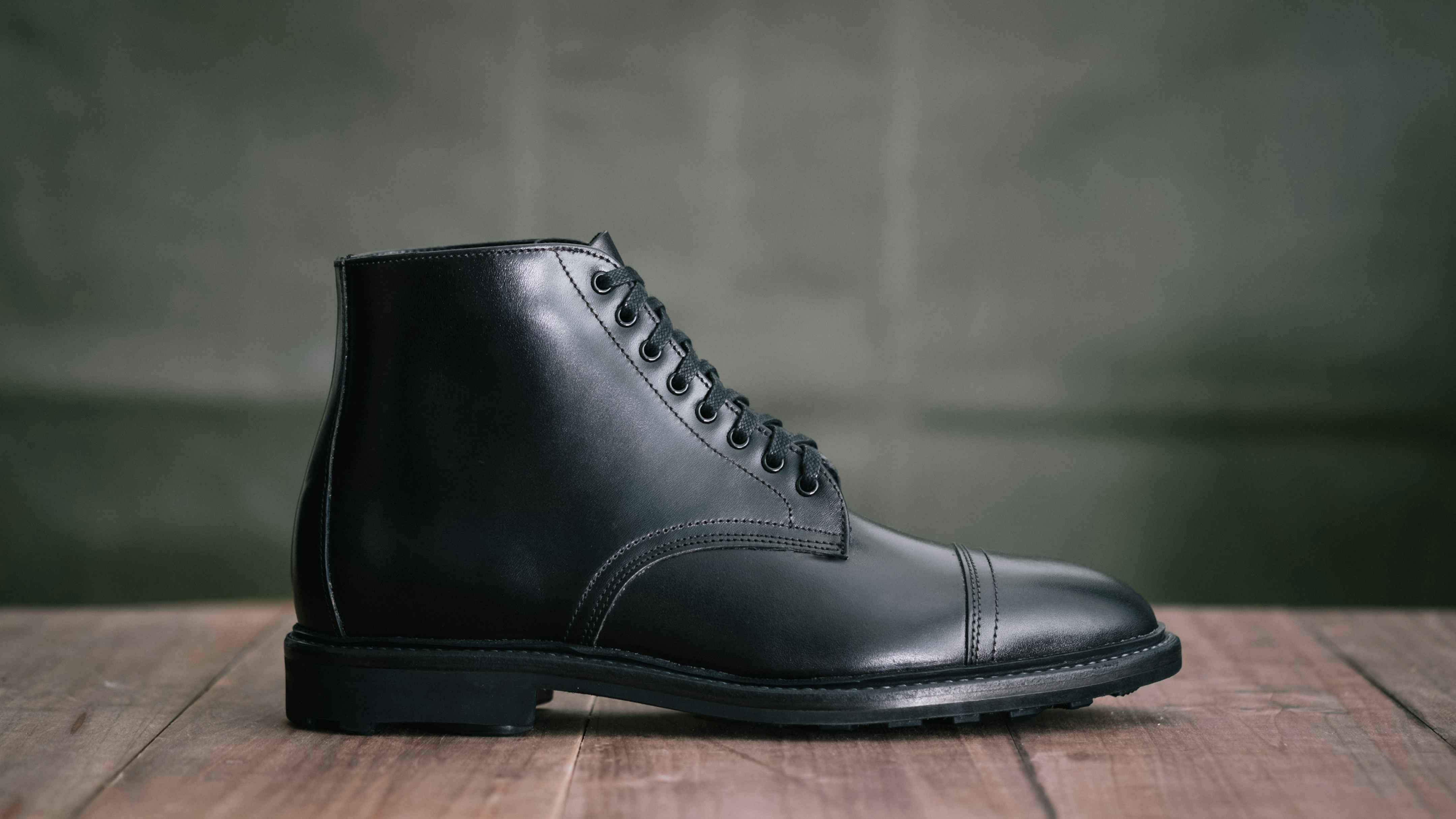 Cap-Toe Lakeshore Boot - Teacore Black Overdye Horse Rump, Dainite ...