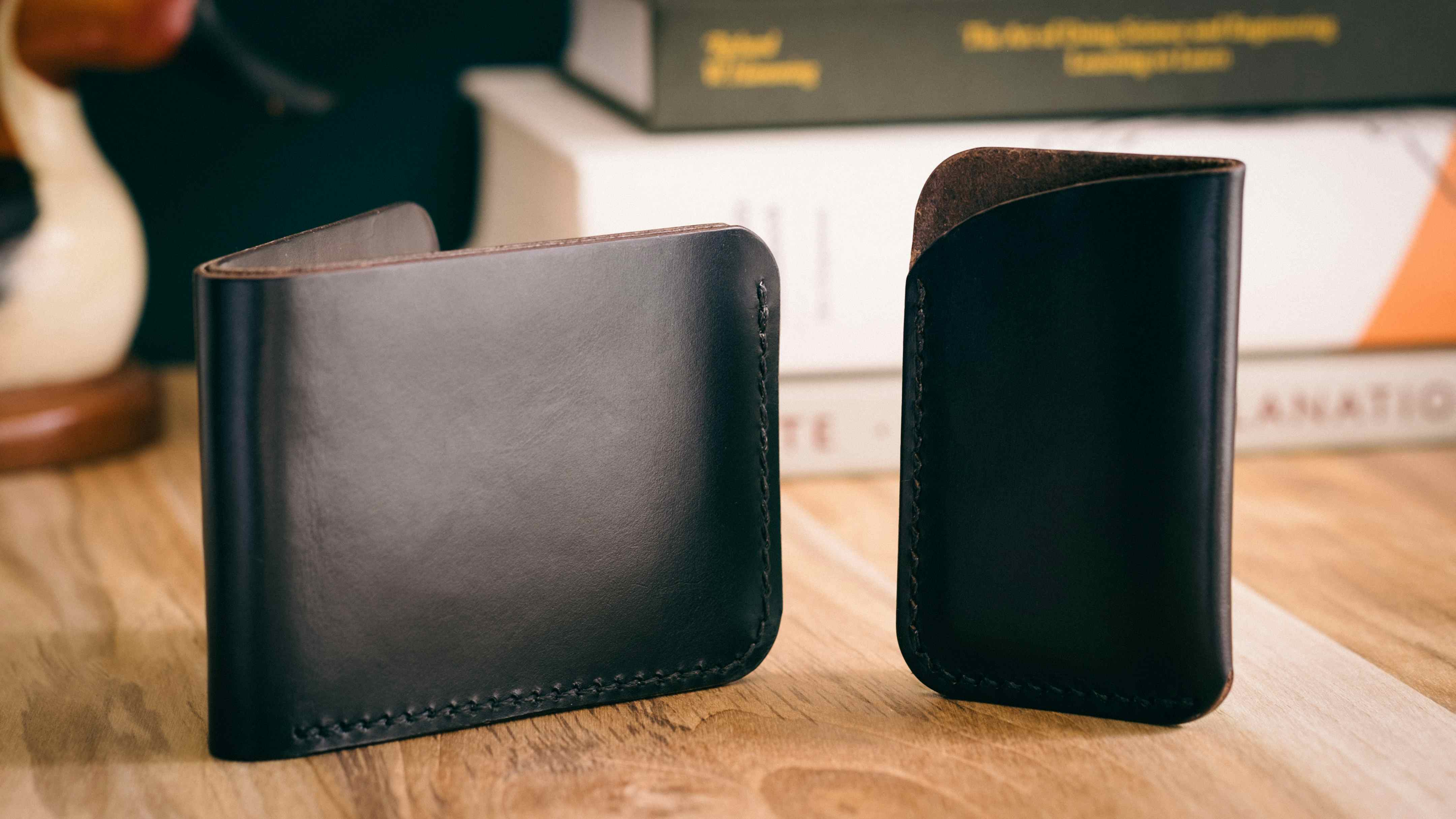 Bifold Wallet - Black Chromexcel - Made in USA | Oak Street Bootmakers