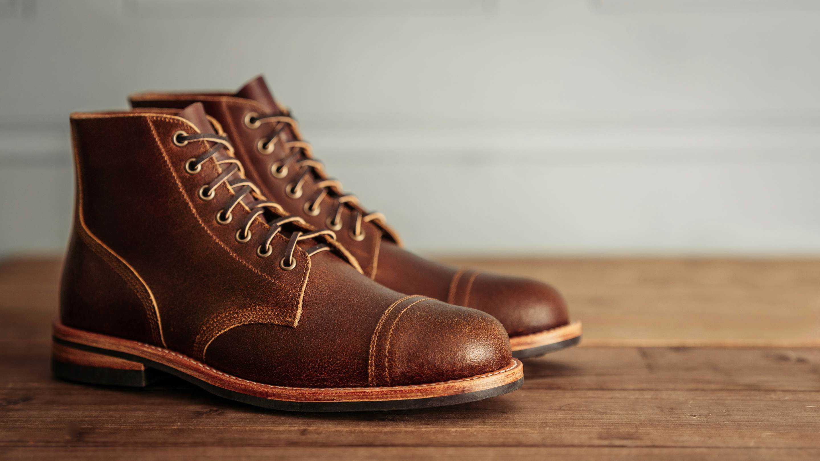Cap-Toe Field Boot - Horween Cinnamon Waxed Flesh Chromexcel, Dainite ...